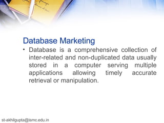 Database Marketing | PPT
