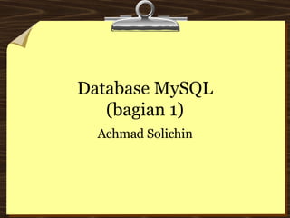 Database MySql | PPT