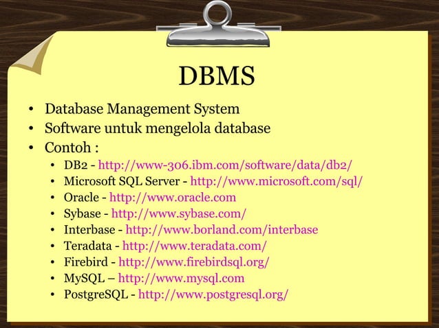 Database MySql | PPT