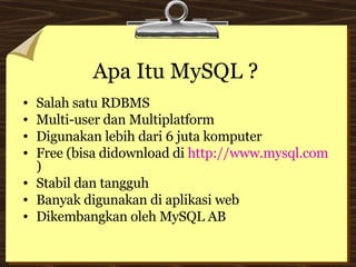 Database MySql | PPT