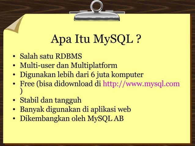 Database MySql | PPT