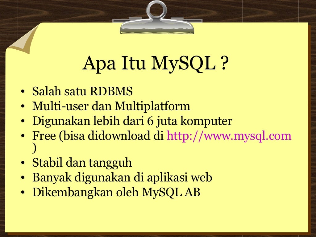 Database MySql