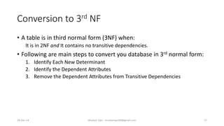 Database - Normalization | PPTX