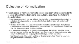 Database - Normalization | PPTX