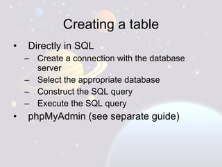 Database presentation | PPT