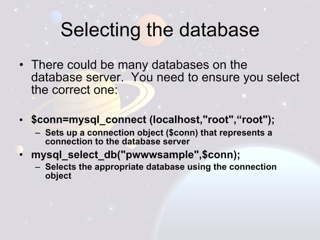 Database presentation | PPT