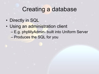 Database presentation | PPT