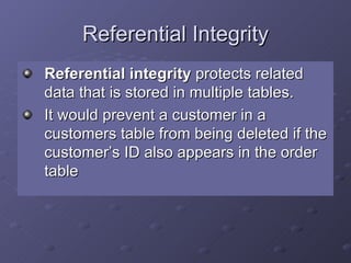 Database Relationships | PPT