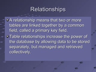 Database Relationships | PPT