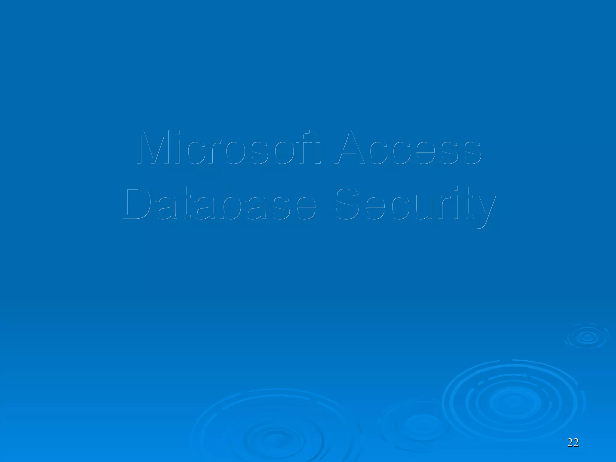Database Security | PPT Database Security | PPT