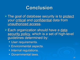 Database Security | PPT