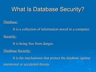 Database Security | PPT