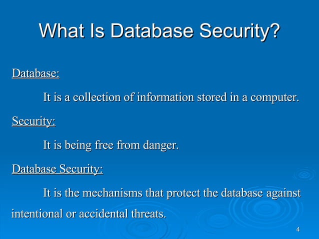 Database Security | PPT
