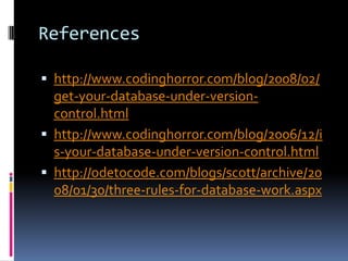 Database Source Control | PPT