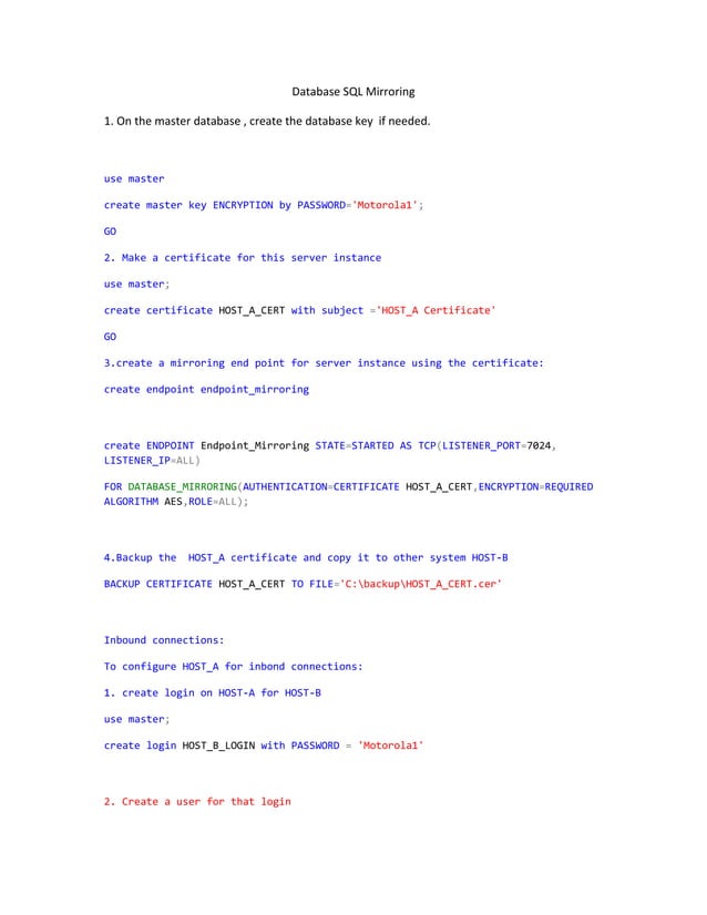 Database Sql Mirroring Pdf