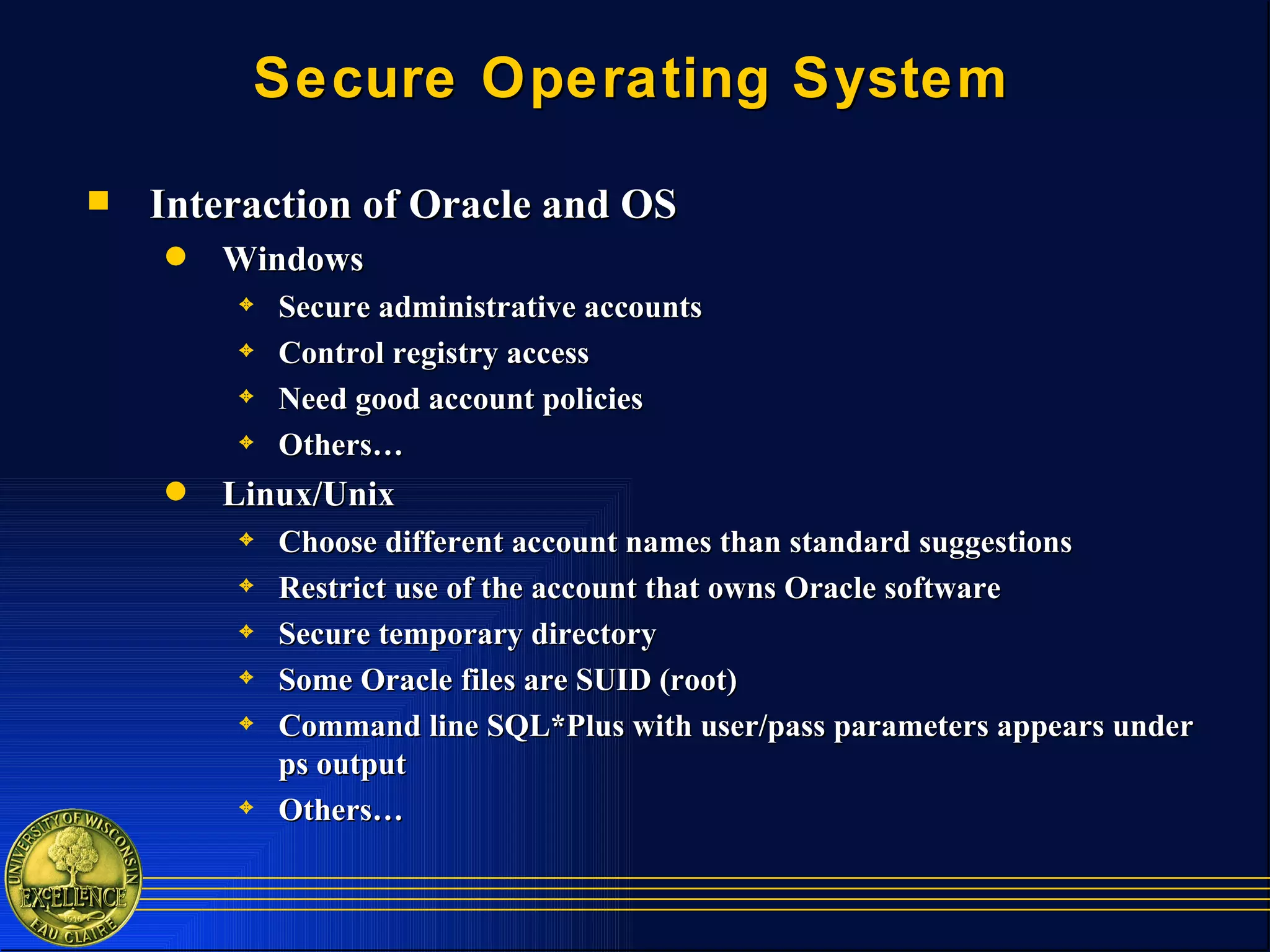 Database Systems Security Ppt Databases Computer Software And Applications