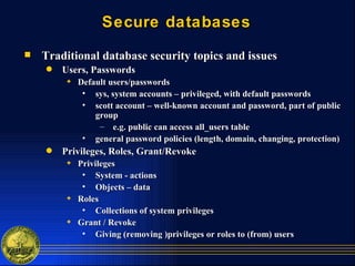 Database Systems Security | PPT