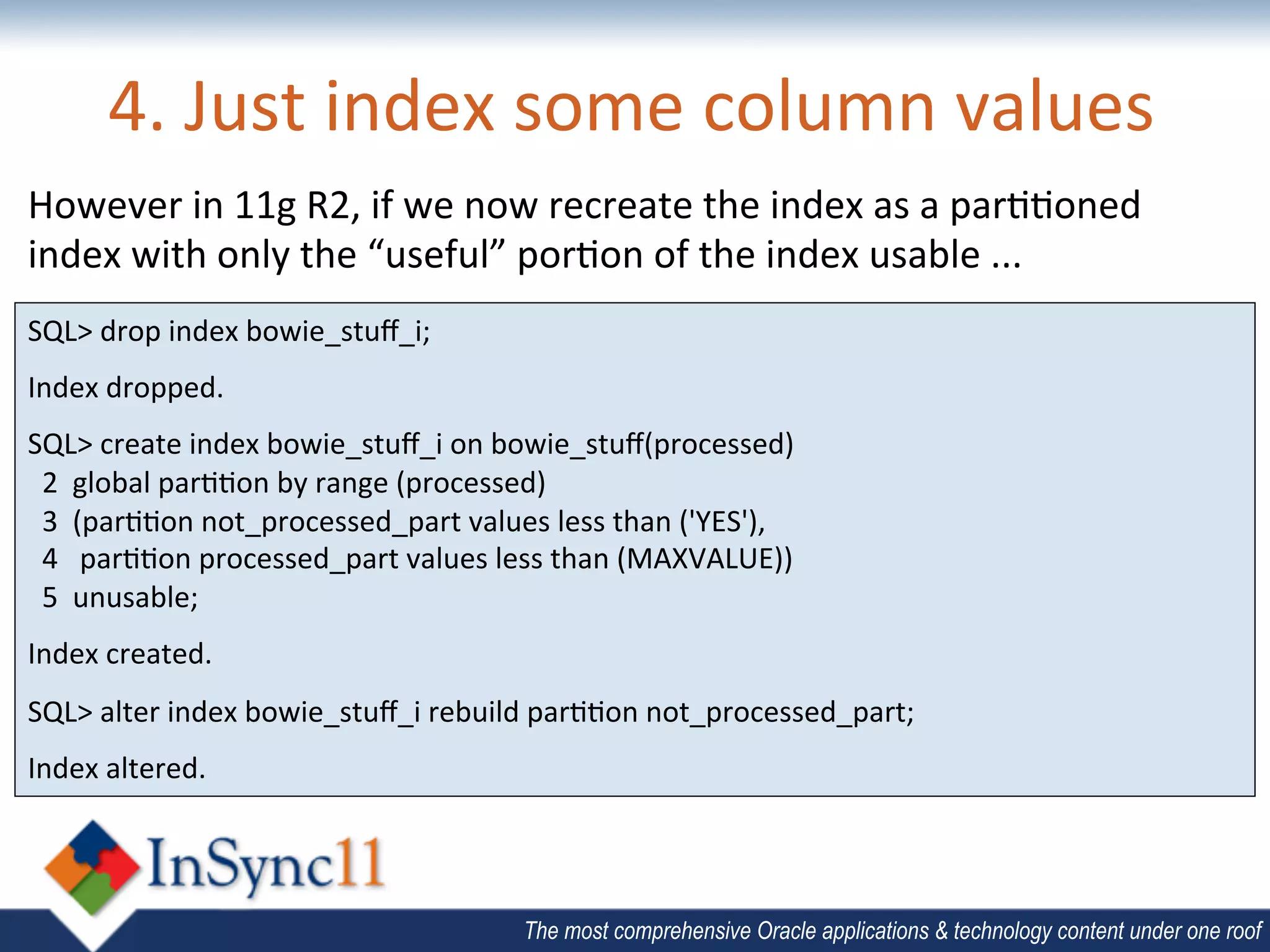 Database & Technology 2 _ Richard Foote _ 10 things you probably dont know about Oracle's ...