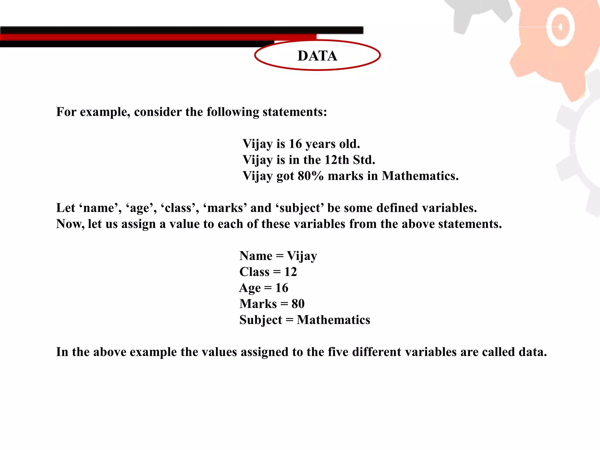 Data and Information - R.D.Sivakumar | PPT
