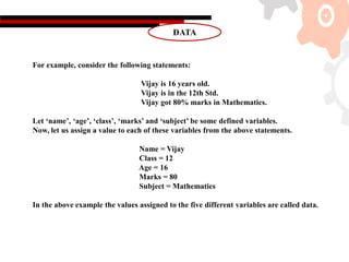 Data and Information - R.D.Sivakumar | PPT