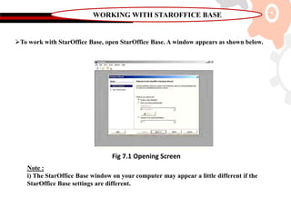 Working with Star Office Base - R.D.Sivakumar | PPTX