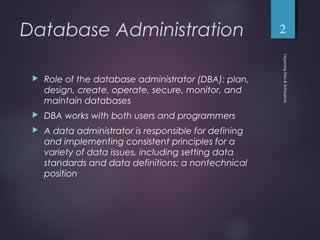 Database administration | PPT