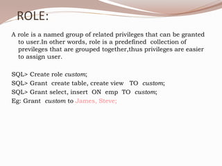 Database administration | PPT