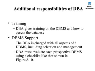 Database administration | PPT | Databases | Computer Software and ...