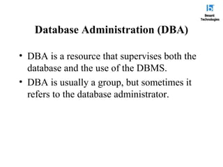 Database administration | PPT
