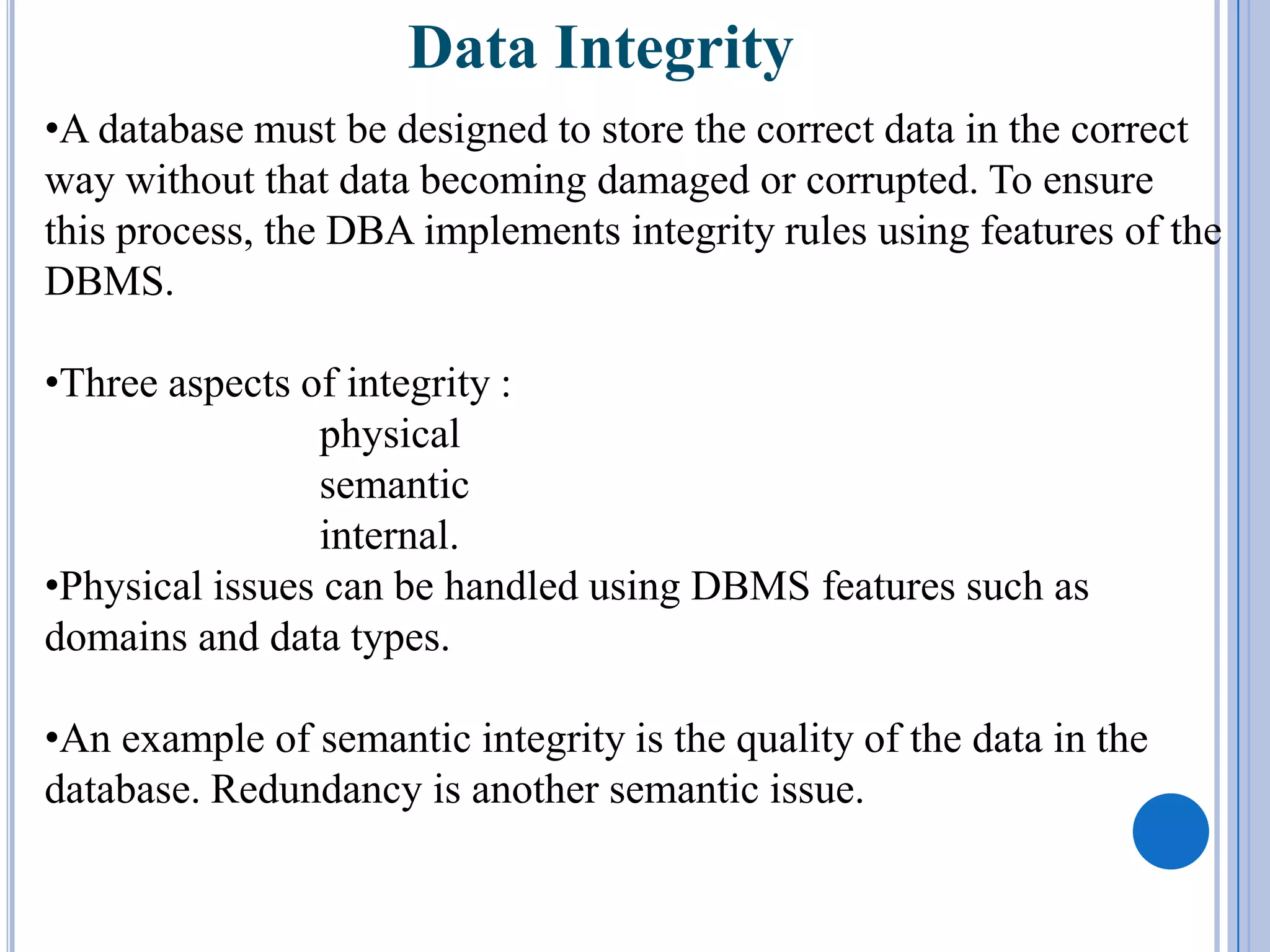 Database administrator | PPTX