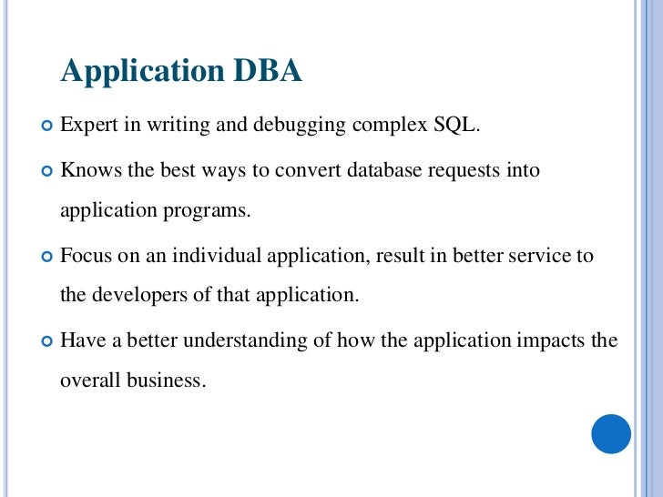 Database administrator