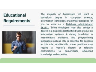 Database Administrator 262111 What Qualifications are Needed.pptx