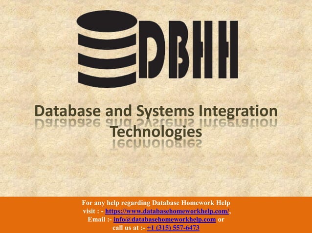Database and Systems Integration Technologies.pptx | Databases | Computer Software and Applications