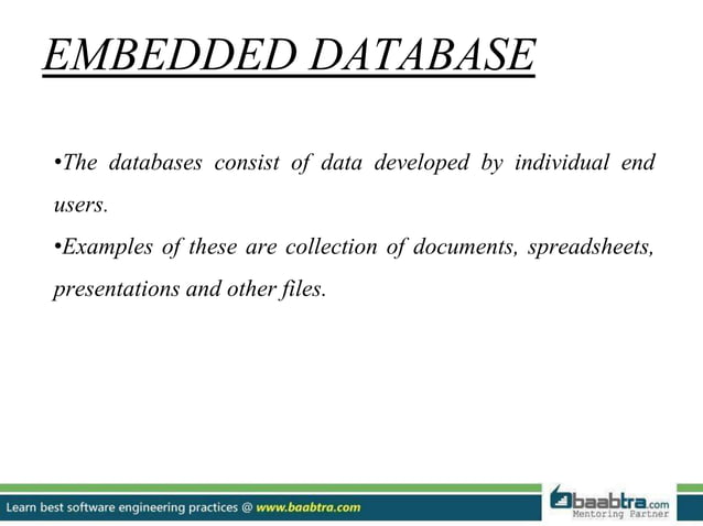 Database And Types Of Database Pptx Databases Computer Software And Applications