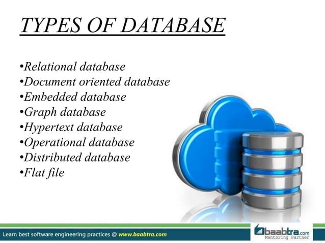 Database and types of database | PPTX | Databases | Computer Software ...