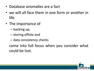 Database anomalies | PPTX