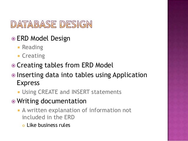 Database application and design