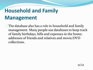 application of databas | PPT