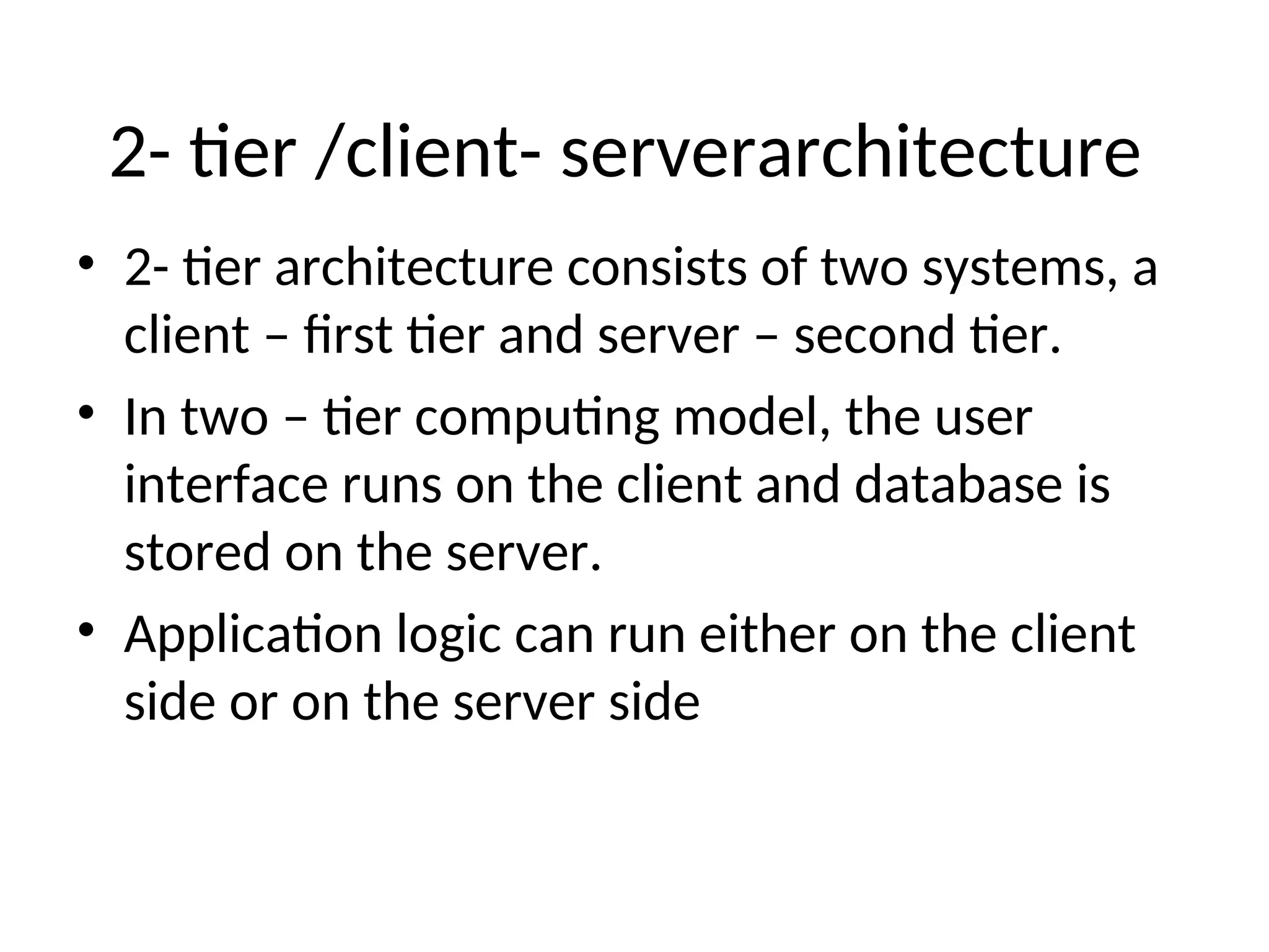 DATABASE ARCHITECTURES AND ITS TYPES.ppt