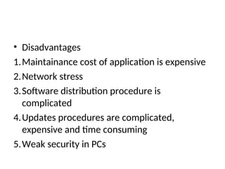 DATABASE ARCHITECTURES AND ITS TYPES.ppt
