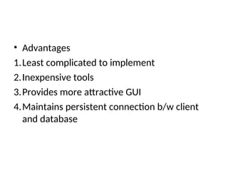 DATABASE ARCHITECTURES AND ITS TYPES.ppt