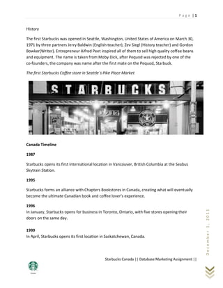 Starbucks Canada | PDF