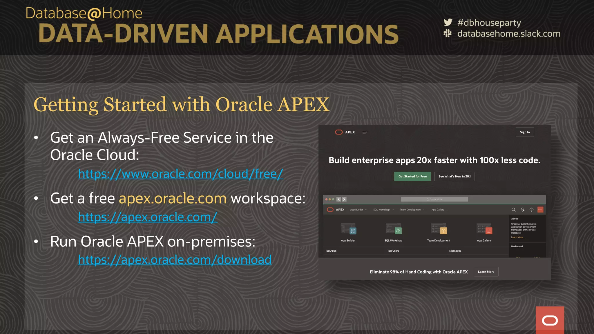 Databasehome Data Driven Apps Core Dev Or Low Code Ui Ppt