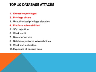Data Base Attack | PPT
