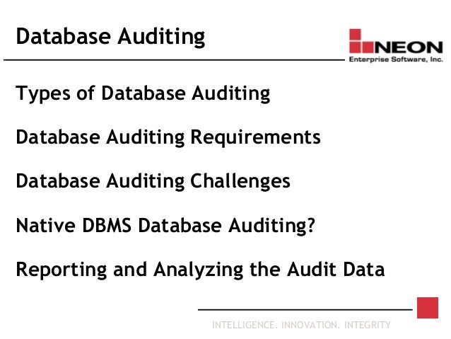 Database auditing essentials Database auditing essentials
