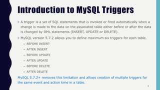 Database Automation with MySQL Triggers and Event Schedulers | PDF | Databases | Computer ...