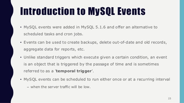 Database Automation With Mysql Triggers And Event Schedulers