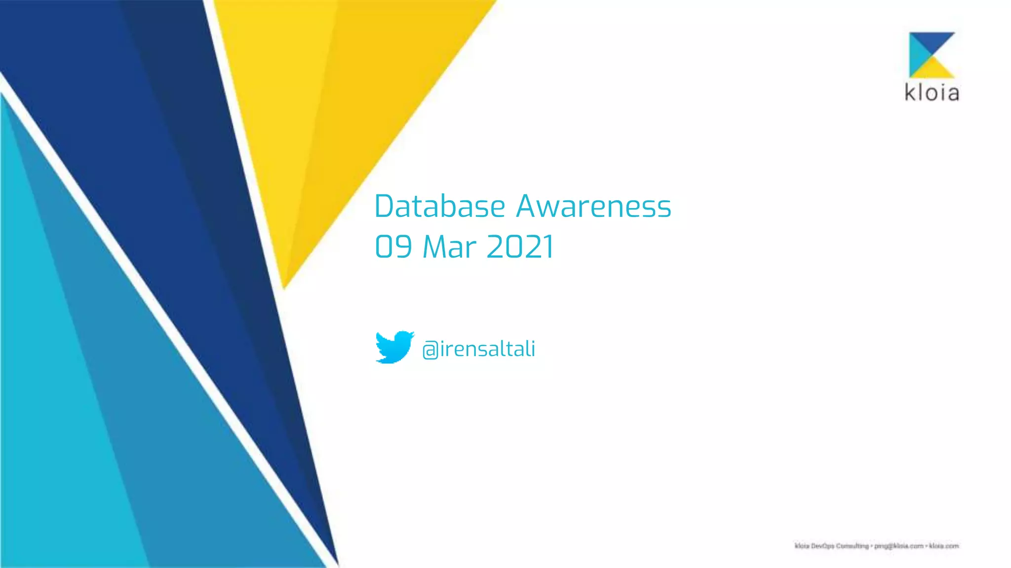 Database awareness | PPT