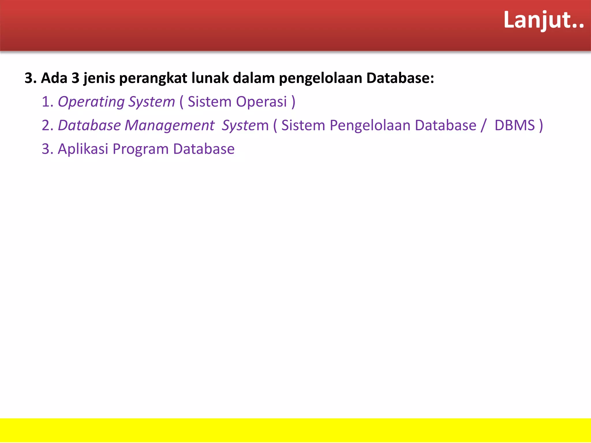 Komponen sistem database | PPT