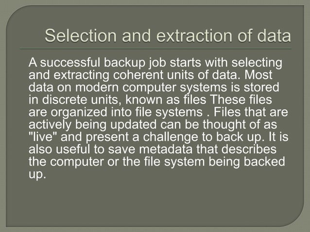Database backup | PPT